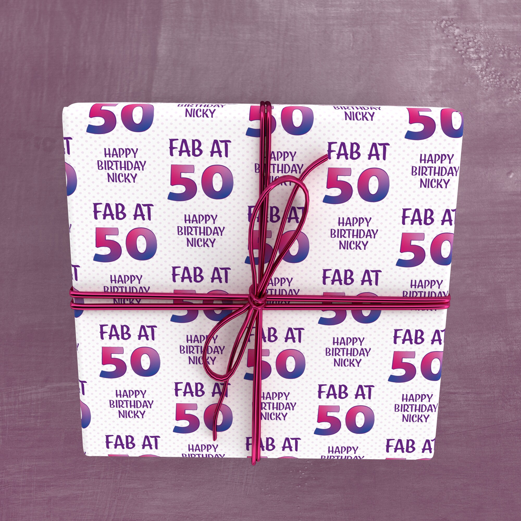 Personalised 50 Today Wrapping Paper Personalised Birthday | Etsy