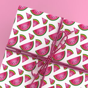 Watermelon Wrapping Paper Printable Watermelon Wrapping Paper Digital ...