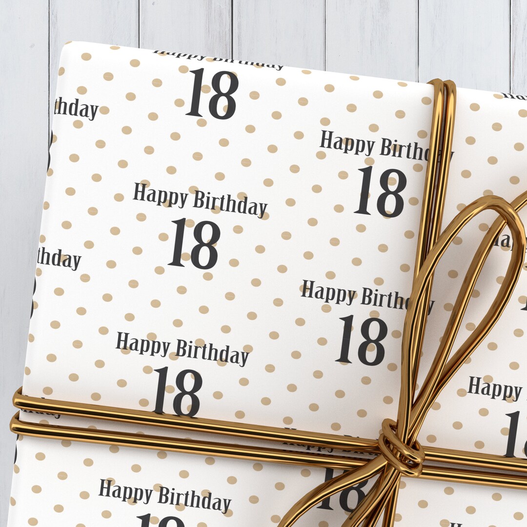 18th Birthday Wrapping Paper - 18 Today - 18th Gift Idea - 21st ...