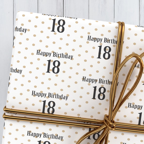 18th Birthday Wrapping Paper 18 Today 18th Gift Idea - Etsy