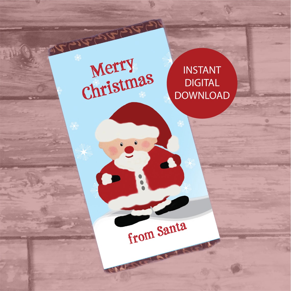 Printable Christmas Chocolate Wrappers - Stocking Filler - Santa ...