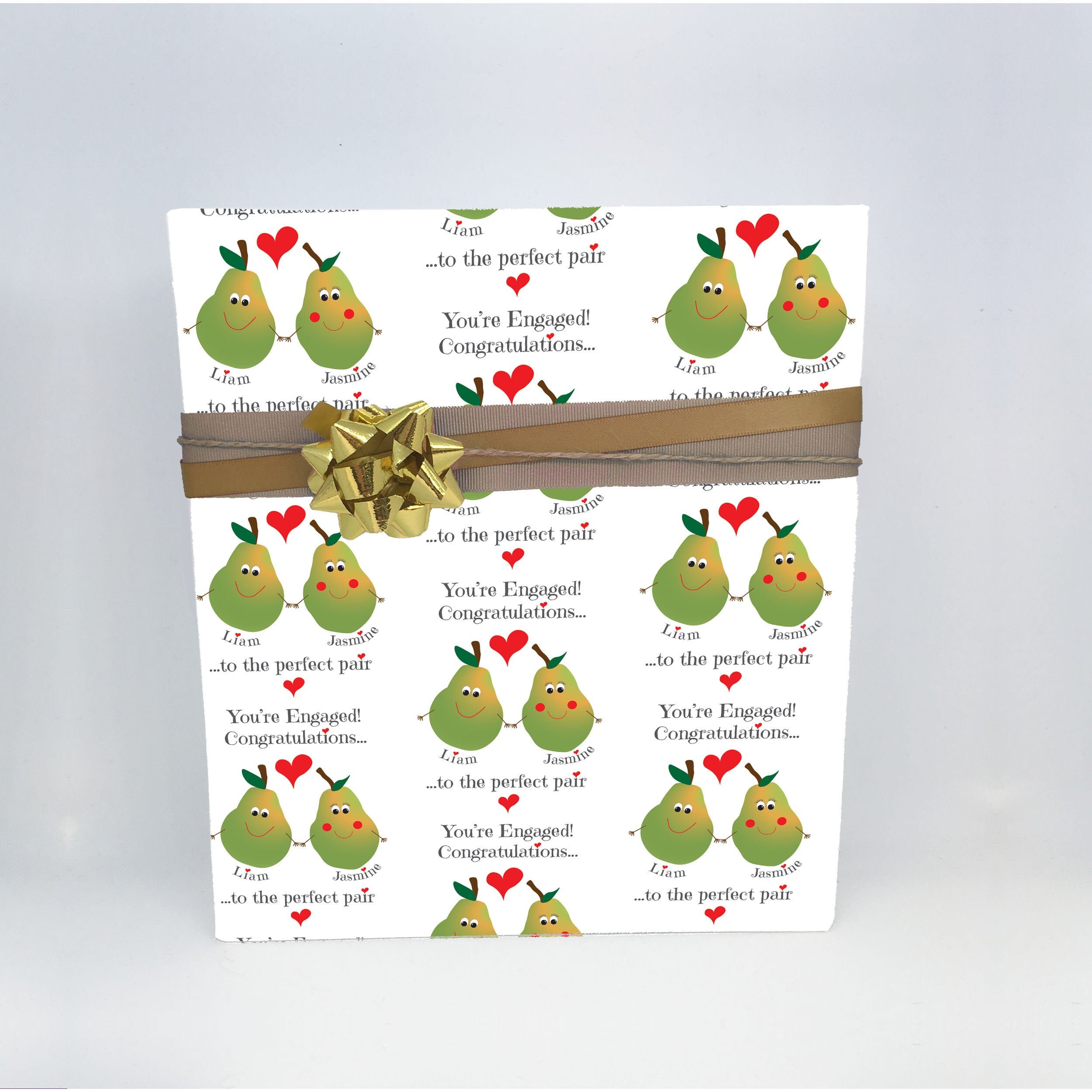 Perfect Pair Wrapping Paper Engagement Gift Wrap - Etsy UK