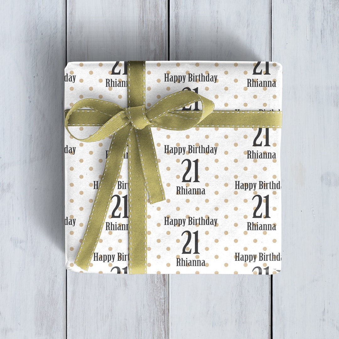 Personalised 21st Birthday Wrapping Paper - 21st Birthday Paper - 21st ...