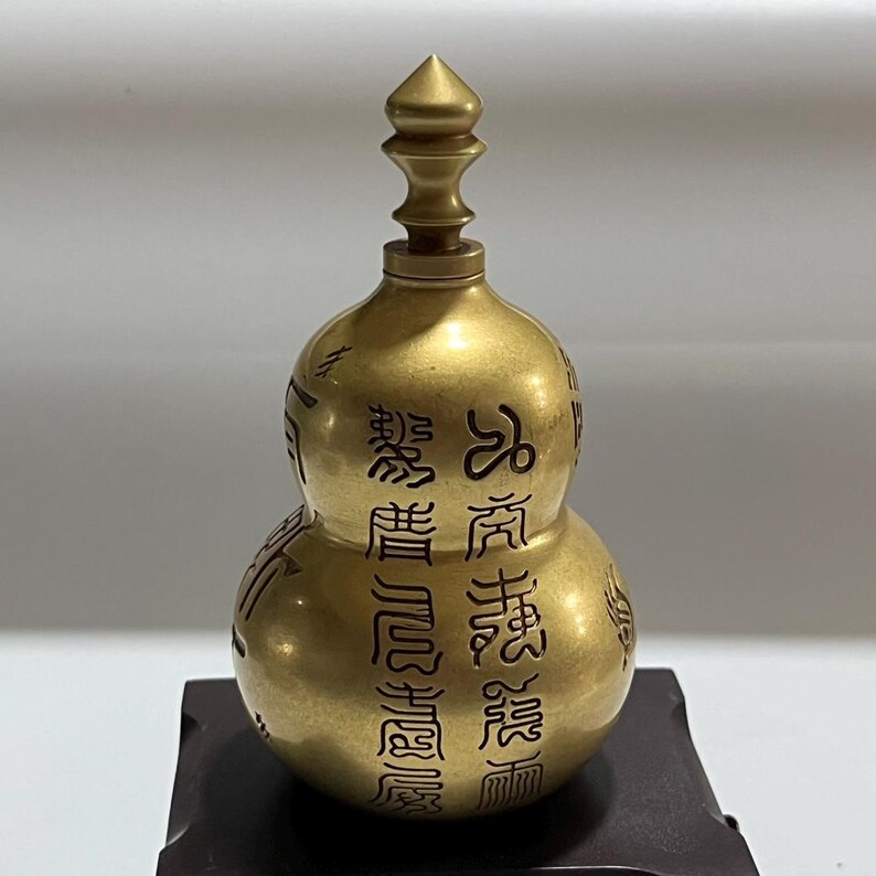 Chinese Handmade Copper Gourd Statue Ornament, Exquisite Craftsmanship ...