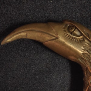 Chinese Hand Carved Copper Eagle Head and Crutch Head, Exquisite ...