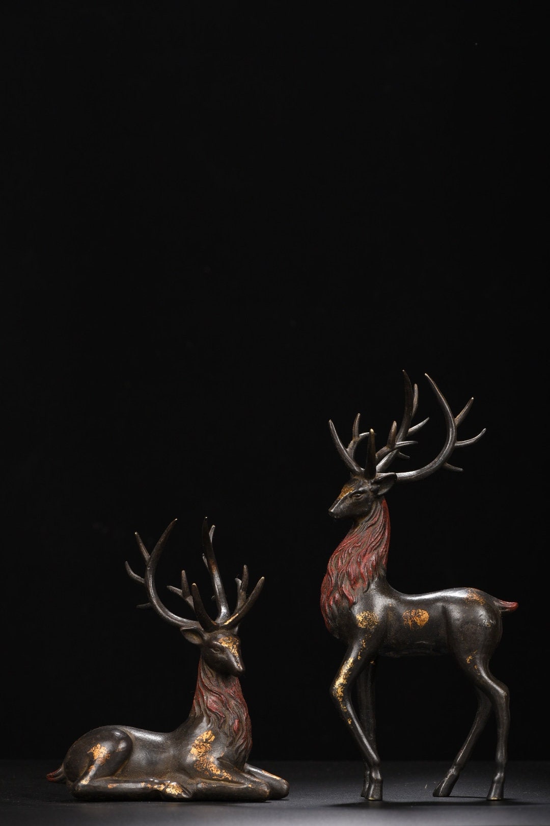 Handcarved Copper Deer Statue Ornaments a Pair,unique Shapes, Collected ...