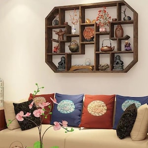 Chinese Handmade Wall Mounted Storage Rack,storage Tea Set Holder ...