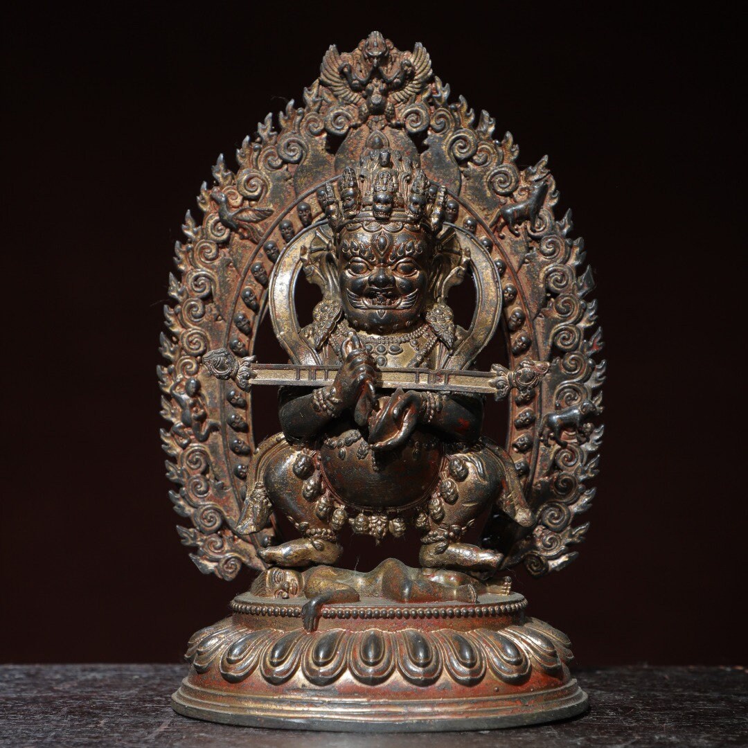 Chinese Antique Handmade Carved Copper Buddha Statue Ornaments ...