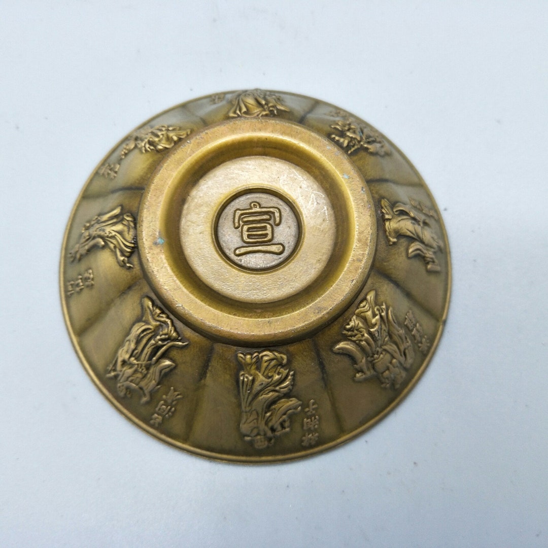 Handcarved Copper Eight Immortals Pattern Bowl Bowls,tea Bowls ...