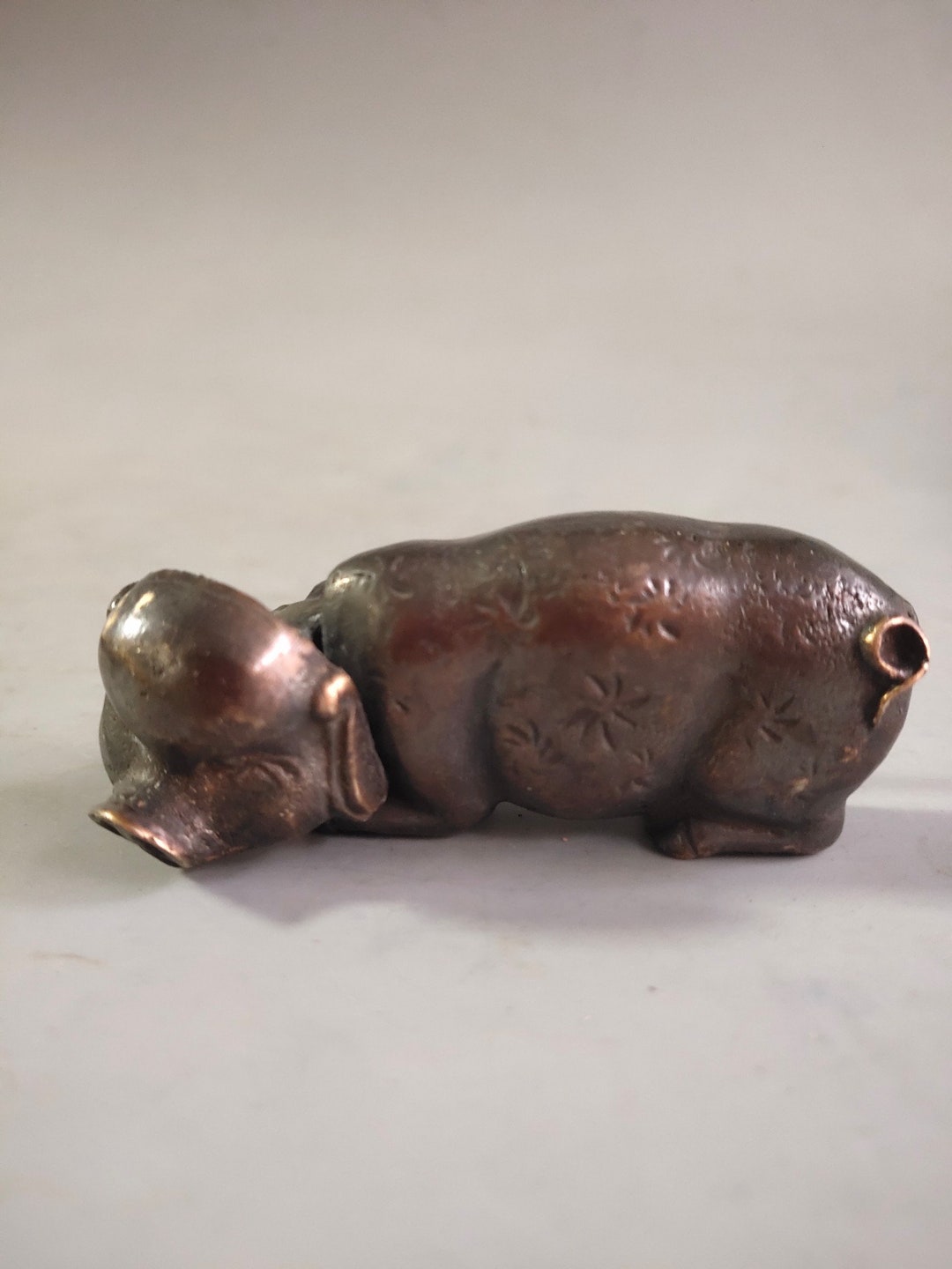 Handcarved Copper Pig Lock,door Lock,cabinet Lock,irregular Lock,unique ...