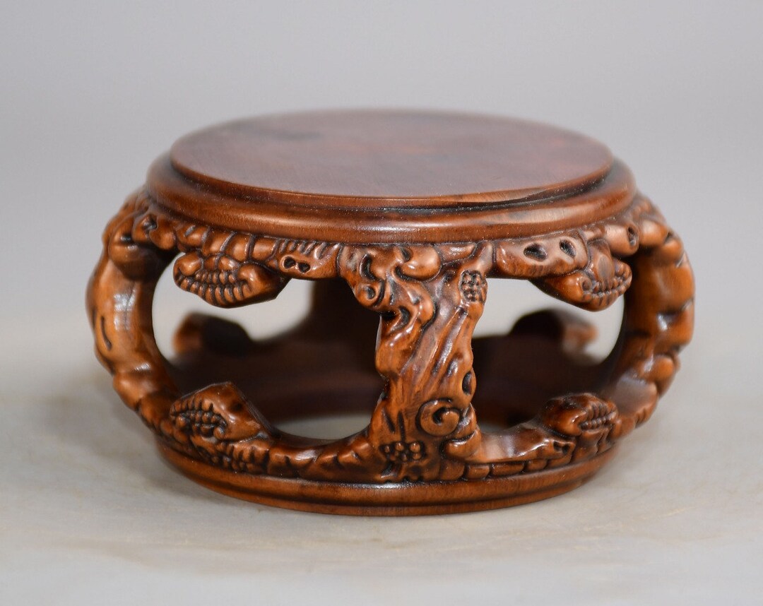 Chinese Handcrafted Boxwood Base Decoration,flower Rack，storage Rack ...