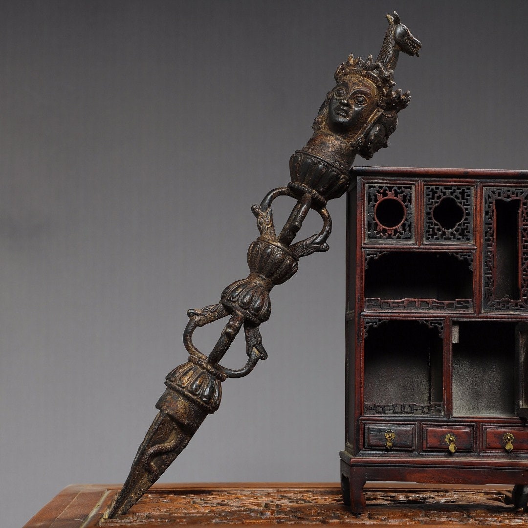 Chinese Antique Handmade Carved Copper Horse Head Ornaments for ...