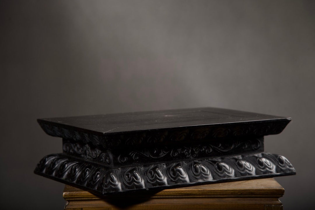 Chinese Handmade Carved Blood Purlin Wooden Base/mechanism Box ...