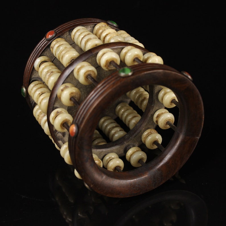 Chinese Antique Handmade Sour Branch Wood Inlaid Gemstones Pen Holder ...
