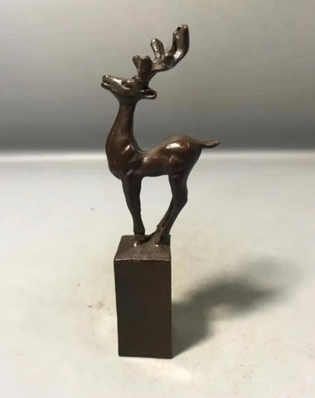 Pure Copper Solid Deer Statue Ornaments Home Living Room Office Study ...
