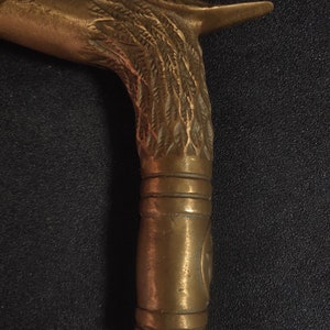 Chinese Hand Carved Copper Eagle Head and Crutch Head, Exquisite ...