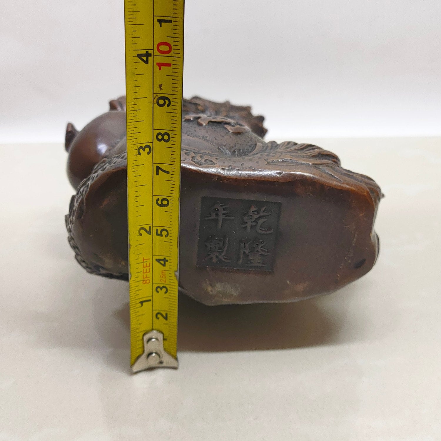 Chinese Antique Handmade Carved Copper Gourds and Dragon Sculptures ...