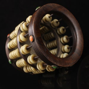 Chinese Antique Handmade Sour Branch Wood Inlaid Gemstones Pen Holder ...