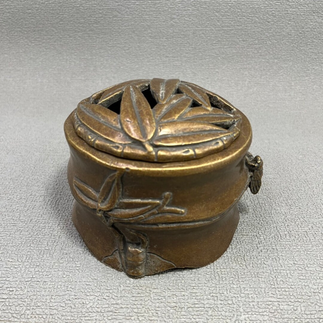 Copper Cicada Bamboo Node Statue Incense Burner,chinese Antique ...