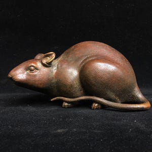 Chinese Handmade Carved Copper Mouse Statue Ornament, Exquisite ...