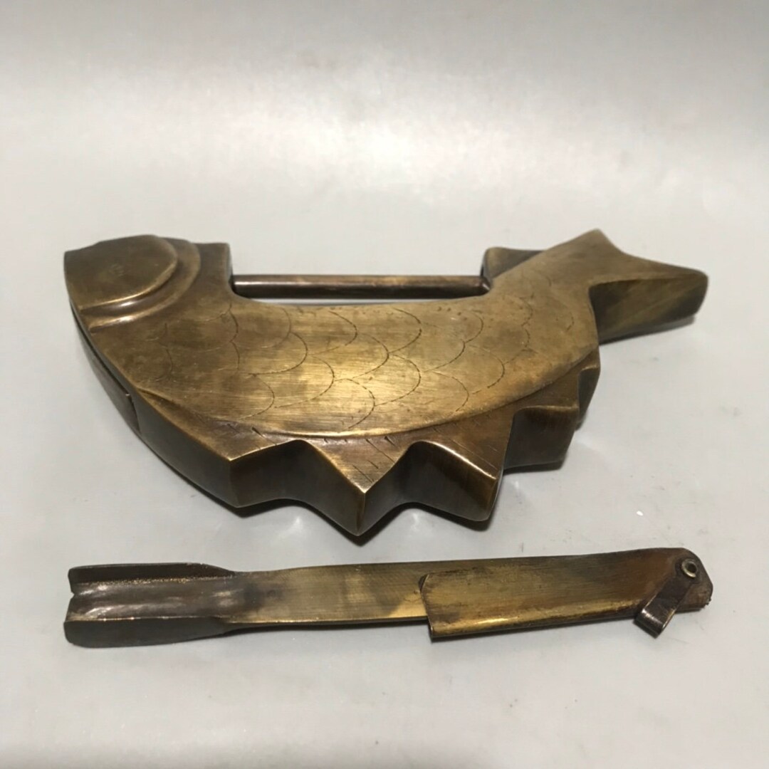 Chinese Handmade Copper Fish Locks/door Locks/cabinet Locks/irregular ...