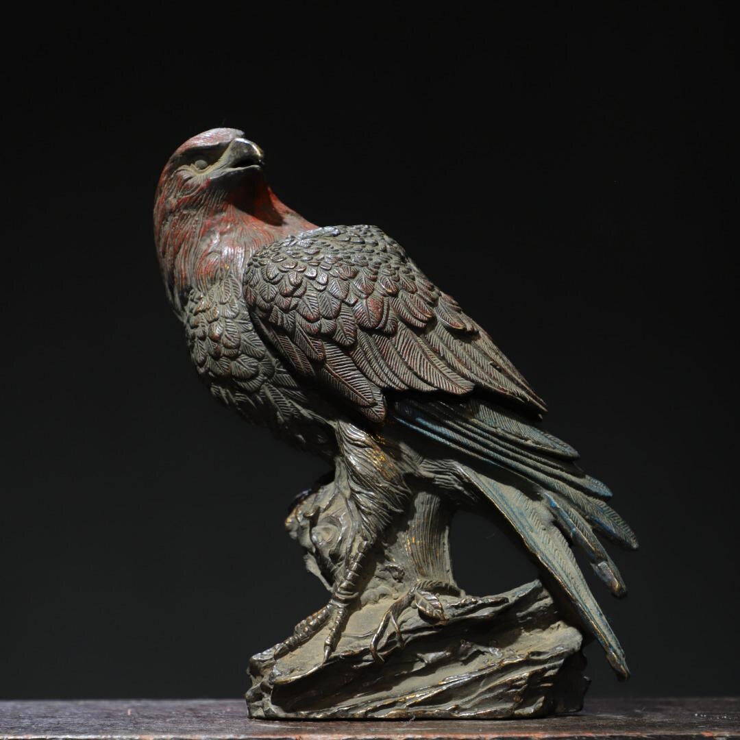China Collects Old Hand Carved Bronze Eagle Statues, Incense Burner ...