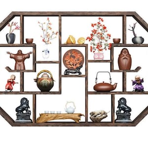 Chinese Handmade Wall Mounted Storage Rack,storage Tea Set Holder ...