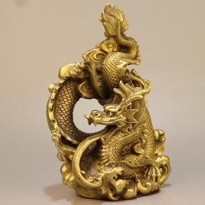 Handmade Bronze Dragon Statue Ornament, Home Decoration, Unique ...