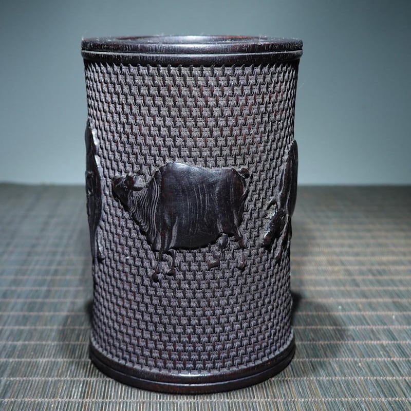 Wood Carved Ox - Etsy Finland