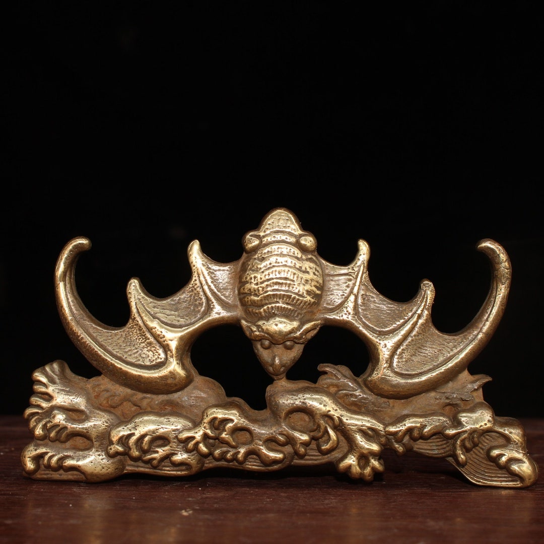 Handcarved Copper Solid Bat Pen Holder, Collected in China, Rare in ...