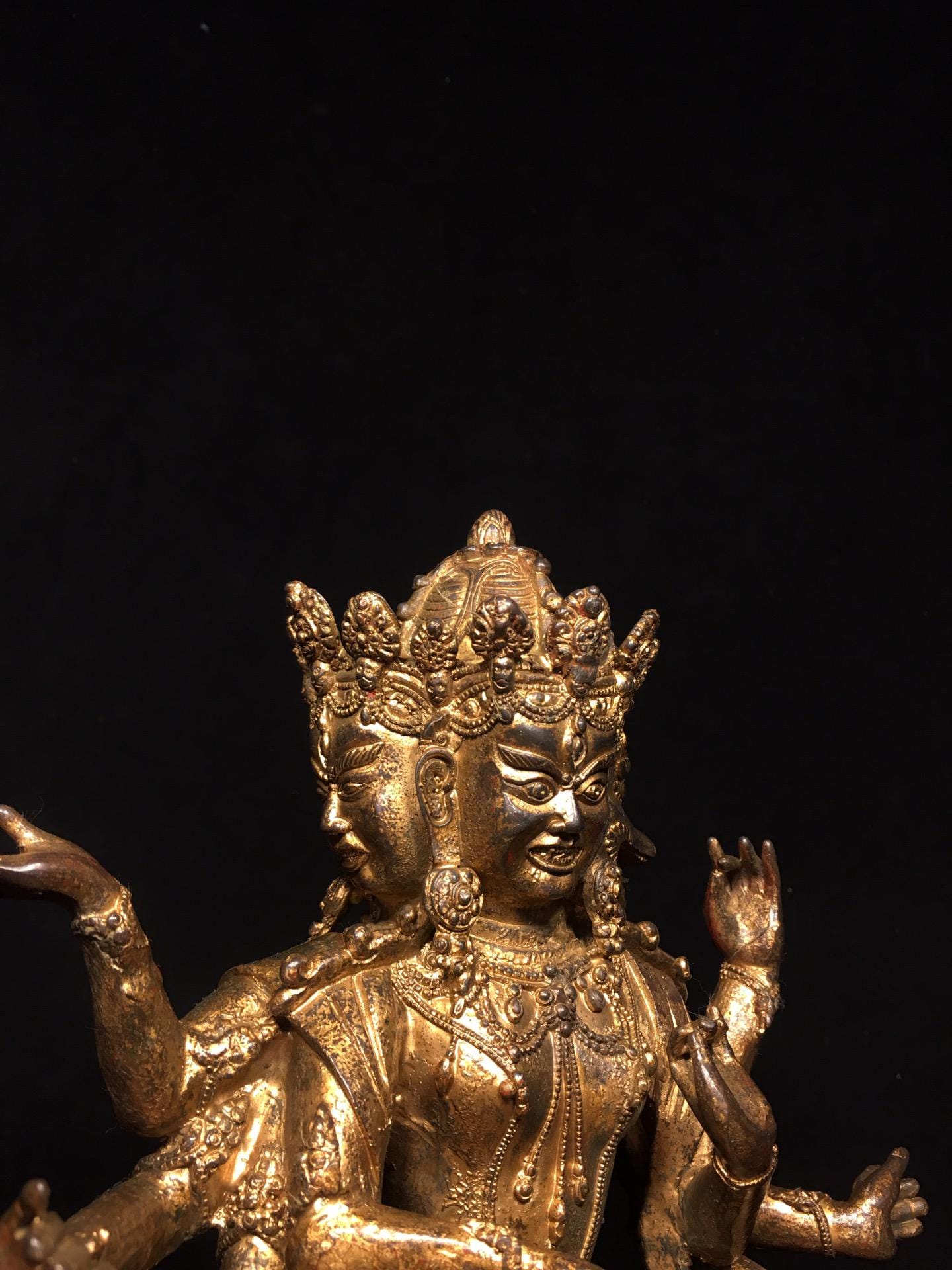 Chinese Collection of Handmade Carved Pure Copper Buddha Statues ...