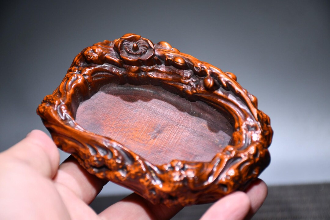 Chinese Hand Carved Boxwood Plum Blossom Pen Wash, Precious and Rare ...