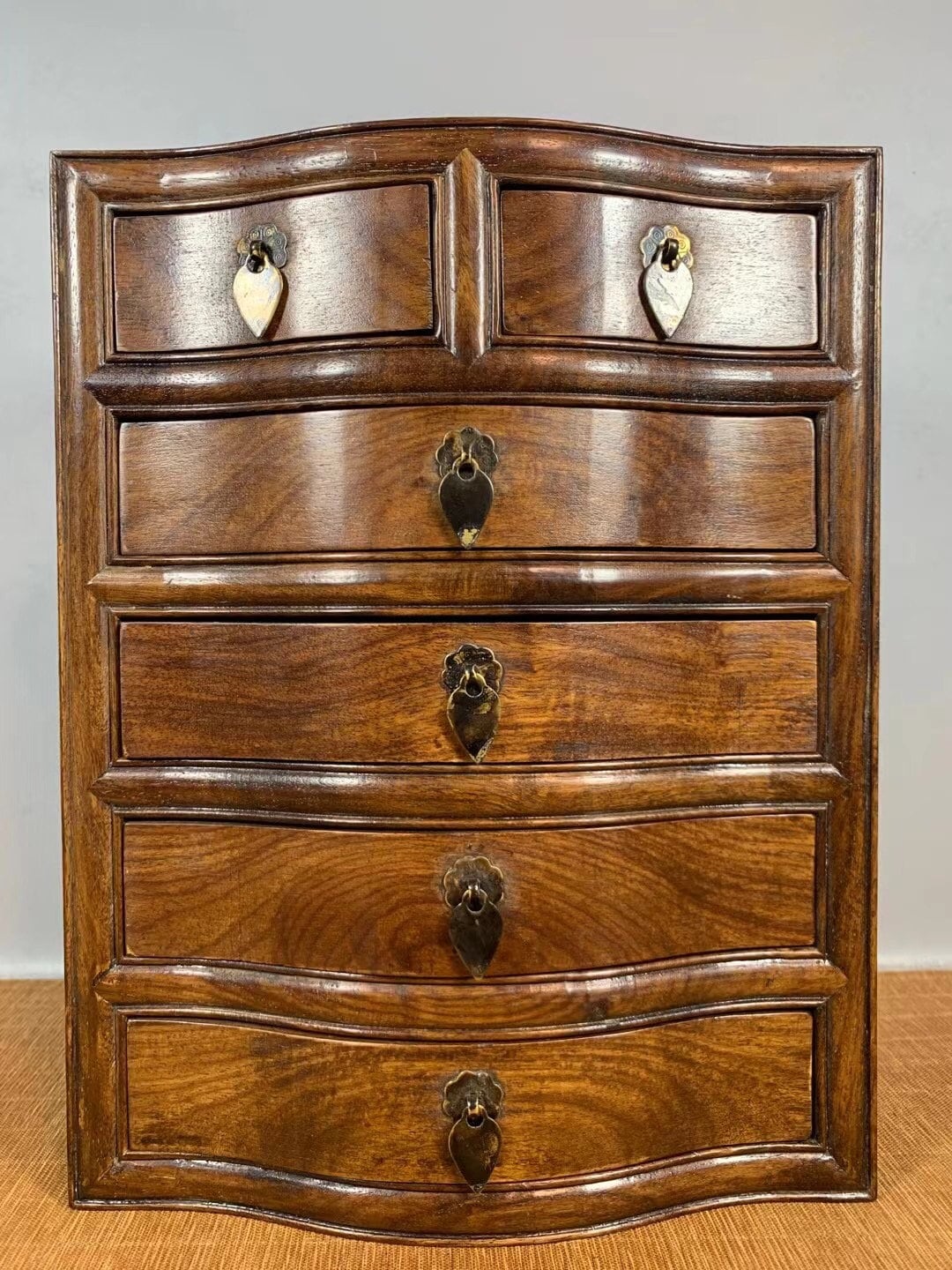 Handcarved Natural Rosewood Six Bucket Cabinet, Drawer Cabinet ...