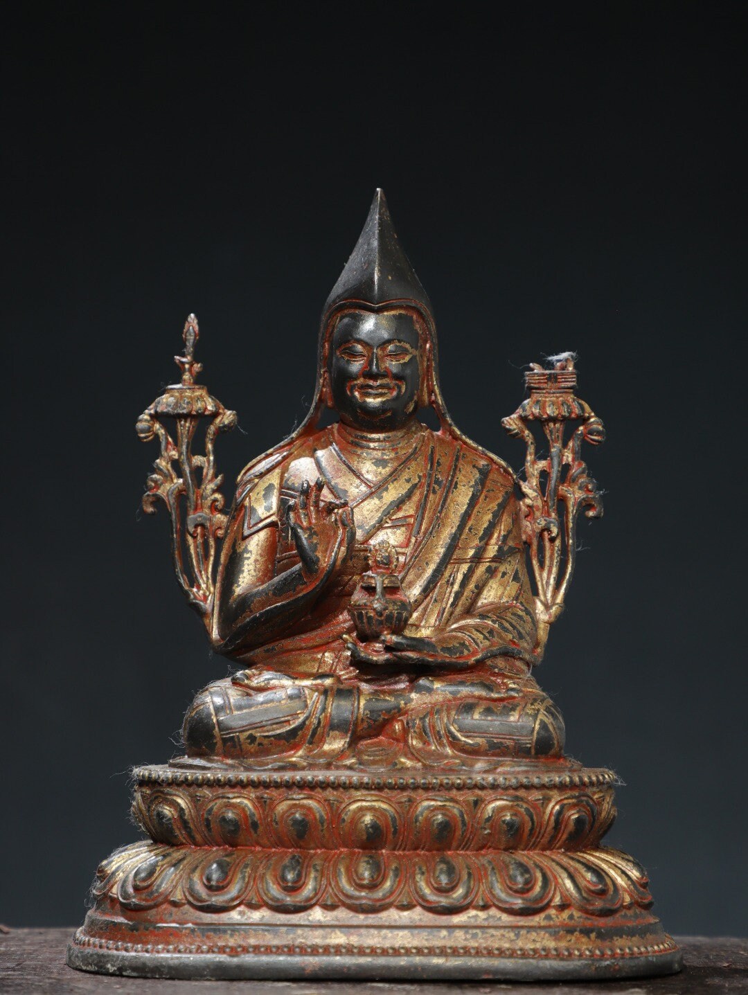 Chinese Antique Handmade Carved Copper Buddha Statue Ornament, Unique ...