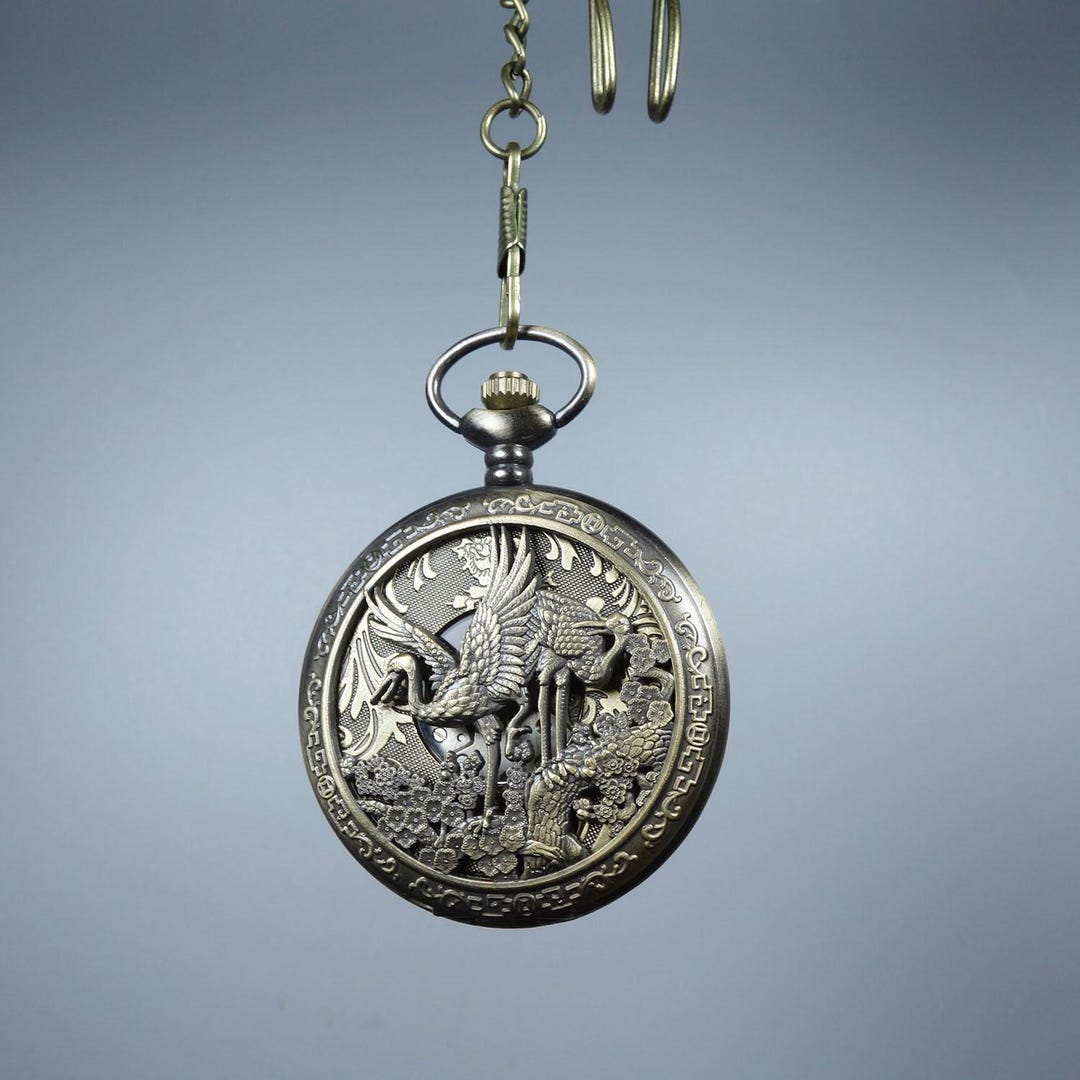 Chinese Collection of Hand Carved Copper Flower Patterned Clocks ...