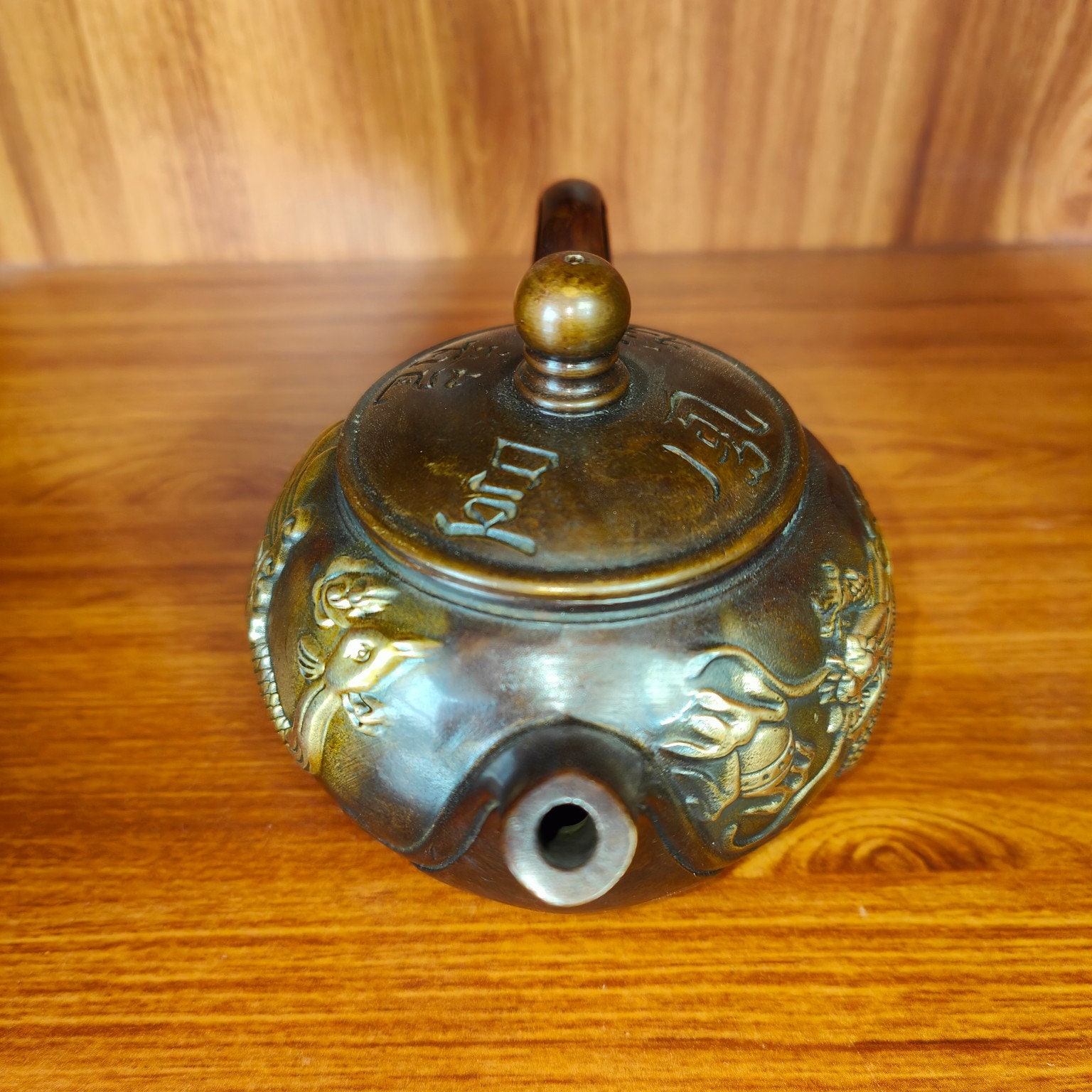 Copper Dragon and Phoenix Patterned Teapotwine Pottea Set - Etsy