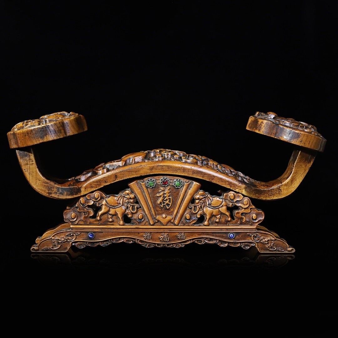 Boxwood Hollowed Out Ruyi Ornaments, Exquisite Patterns, Chinese ...