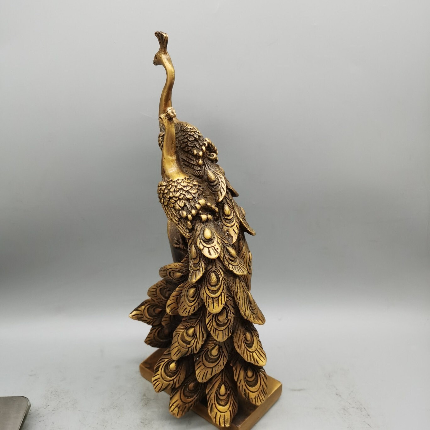 Handcarved Copper Peacock Statue Ornament ,exquisite Patterns ...
