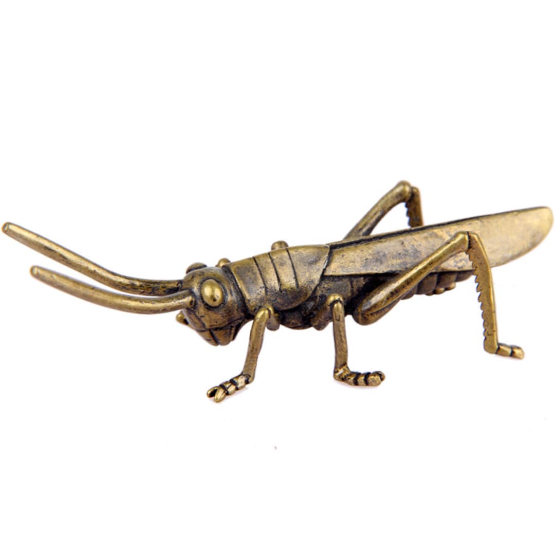 Bronze Locust and Grasshopper Statue Decoration, Handmade in China, Tea ...