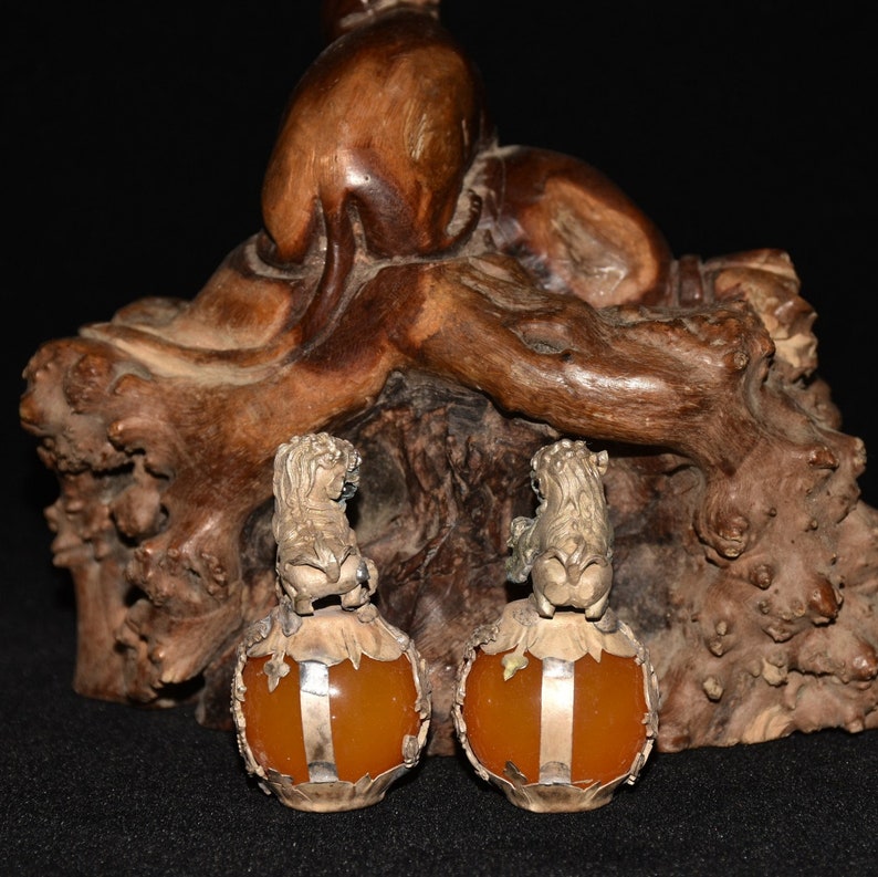 Chinese Collection Copper Inlaid Tibetan Silver Lion Ball - Etsy