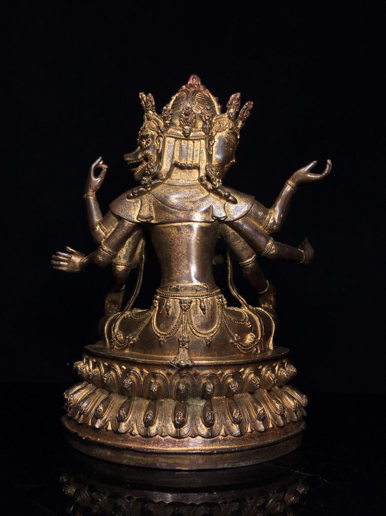 Chinese Collection of Handmade Carved Pure Copper Buddha Statues ...