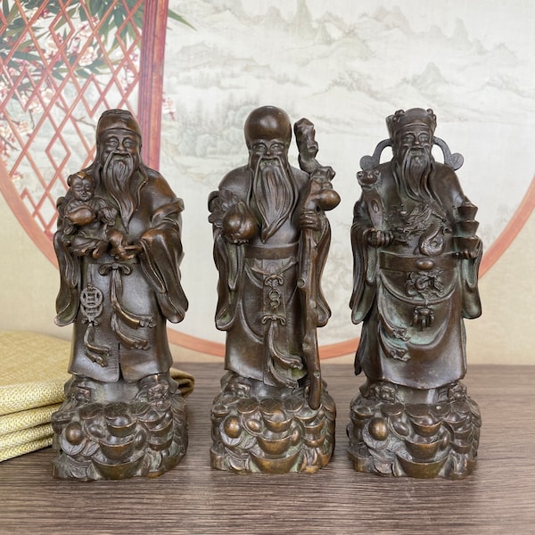 Fu Lu Shou Statues - Etsy