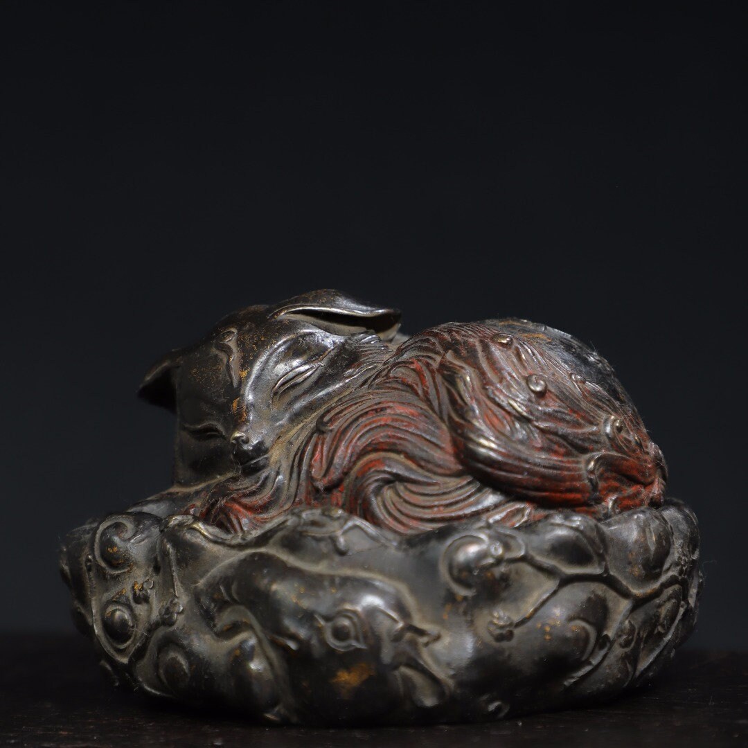 Chinese Handcarved Copper Fox Statue Incense Burner Ornamenthome ...