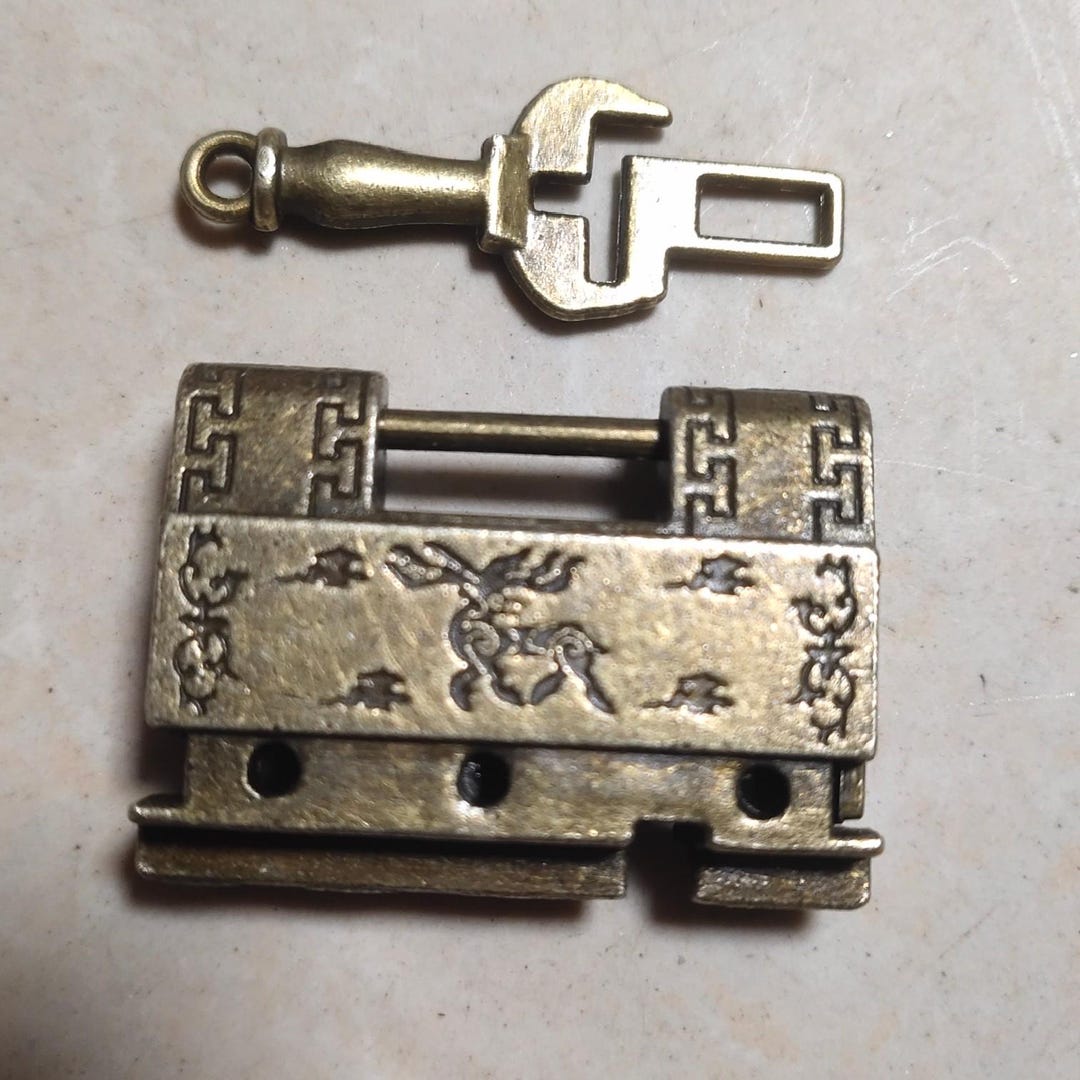 Handcarved Copper Lock,door Lock,cabinet Lock,irregular Lock,unique ...
