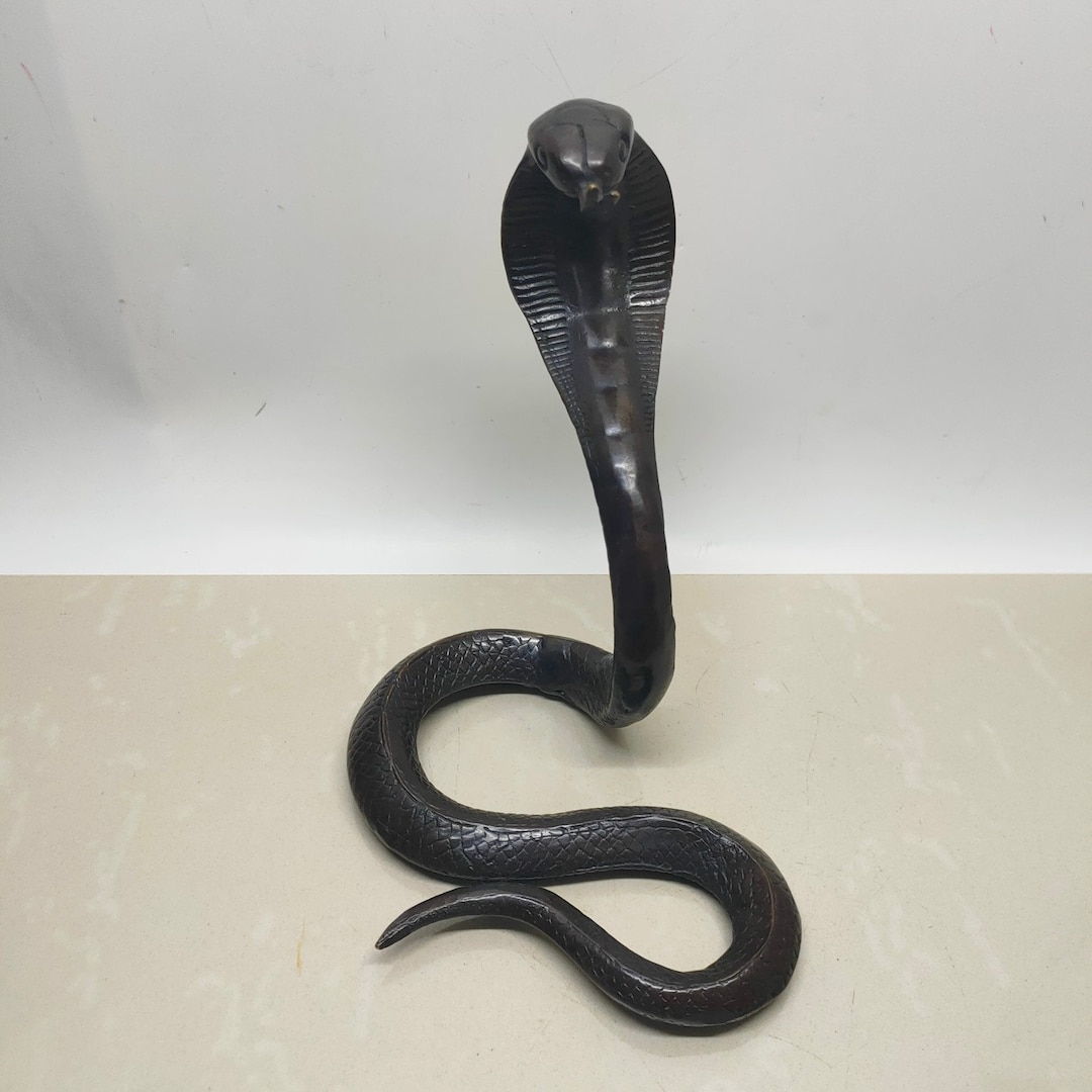 Hand Carved Copper Snake Statue Ornaments, Furniture Decorations, and ...
