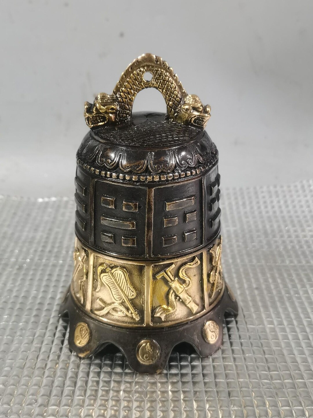 Chinese Handmade Copper Eight Treasures Copper Bells/ringing Bells ...