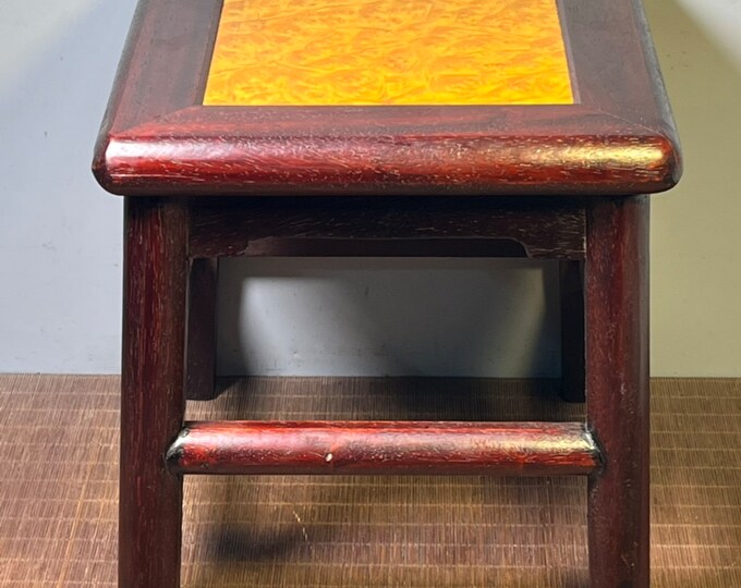 Chinese Collection of Handmade Carved Rosewood Square Stools/bases/shoe Changing Stools/flower ...