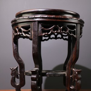 Handmade Sandalwood Phoenix Flower Table/flower Stand/vase Base/study ...