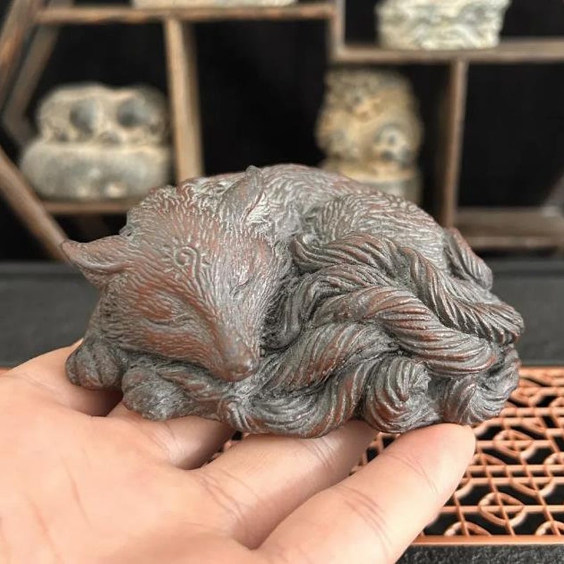 Chinese Fox Statue - Etsy