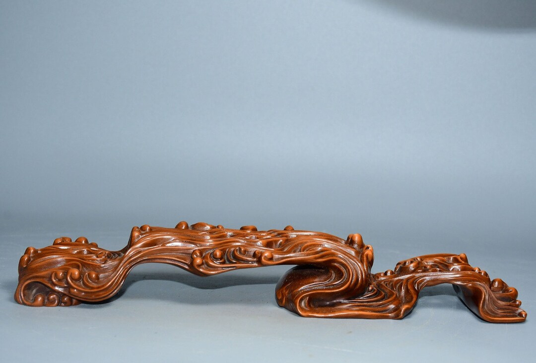 Chinese Handmade Boxwood Pen Holder Ornament, Desktop Home Decoration ...